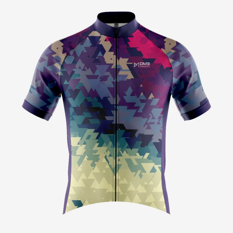 Mens Cycling Violet Triangle Jersey - DM3 Sports Wear