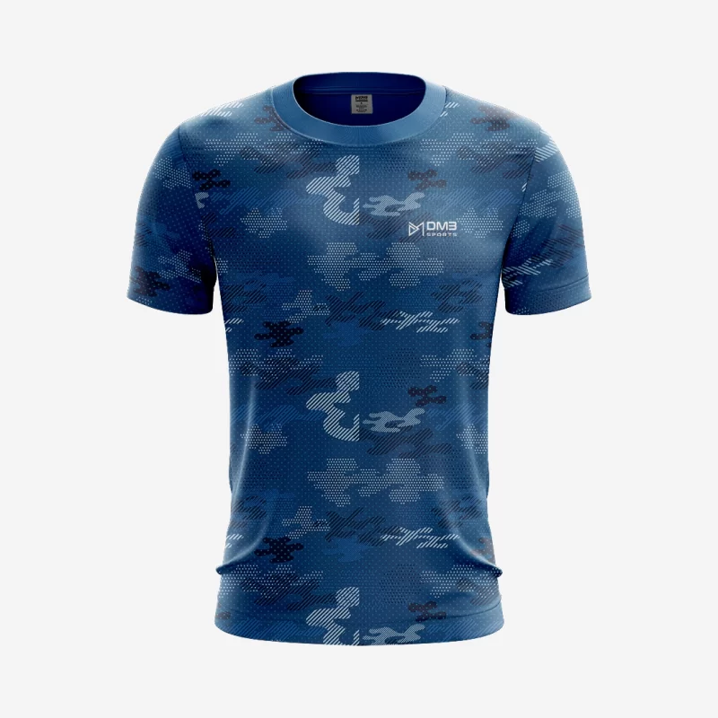 Mens Badminton Navy Blue Jersey - DM3 Sports Wear