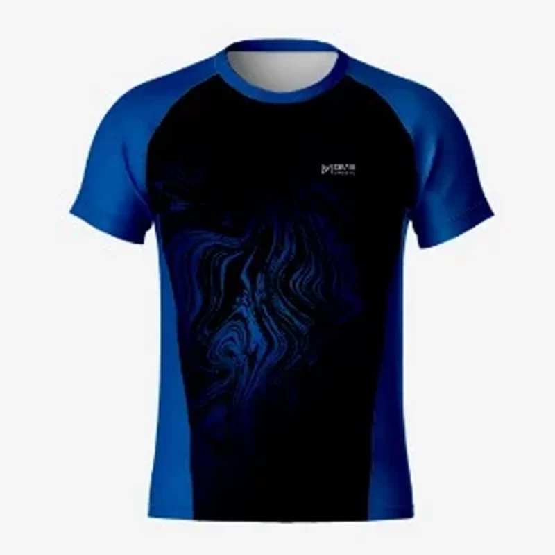 Blue RunX Fusion Men Running Jersey - DM3 Sports Wear