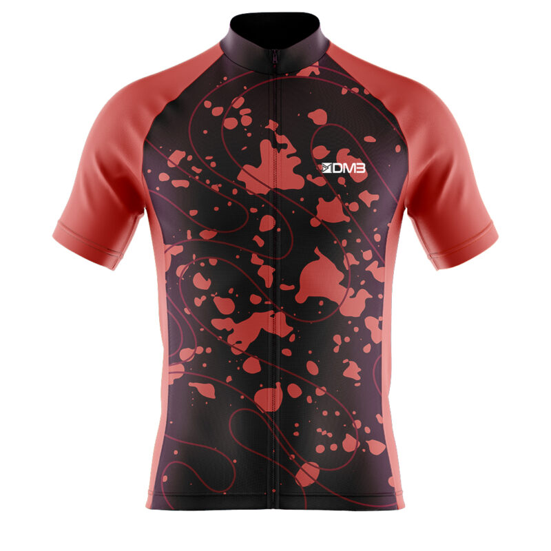 Customized Men’s Vortex Red Cycling Jersey